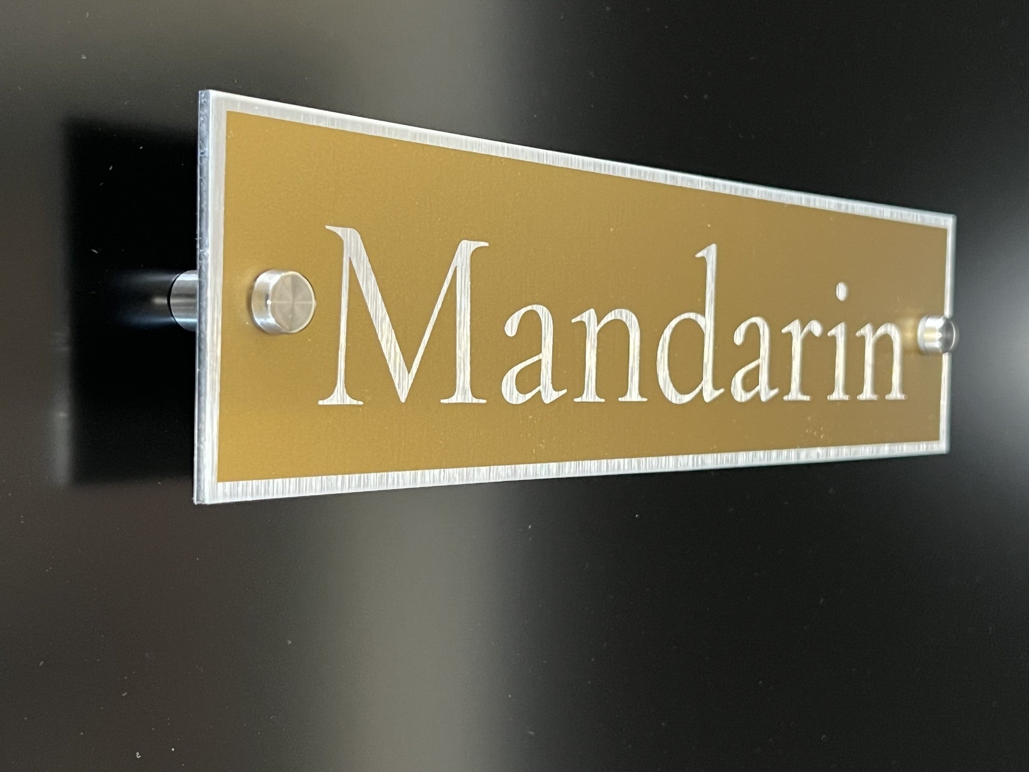 Gold Aluminium House Sign with Silver Lettering in Various Sizes – 1st ...