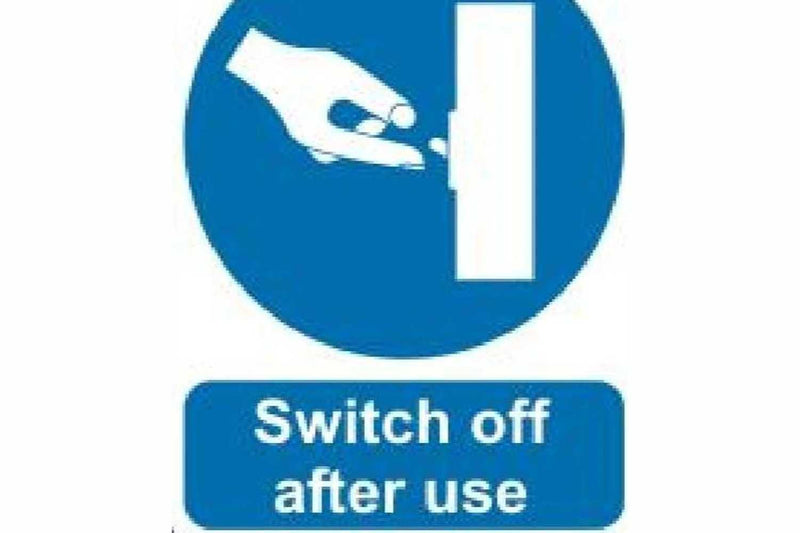 Switch Off After Use Sign - Health & Safety Signs High Quality Interio ...